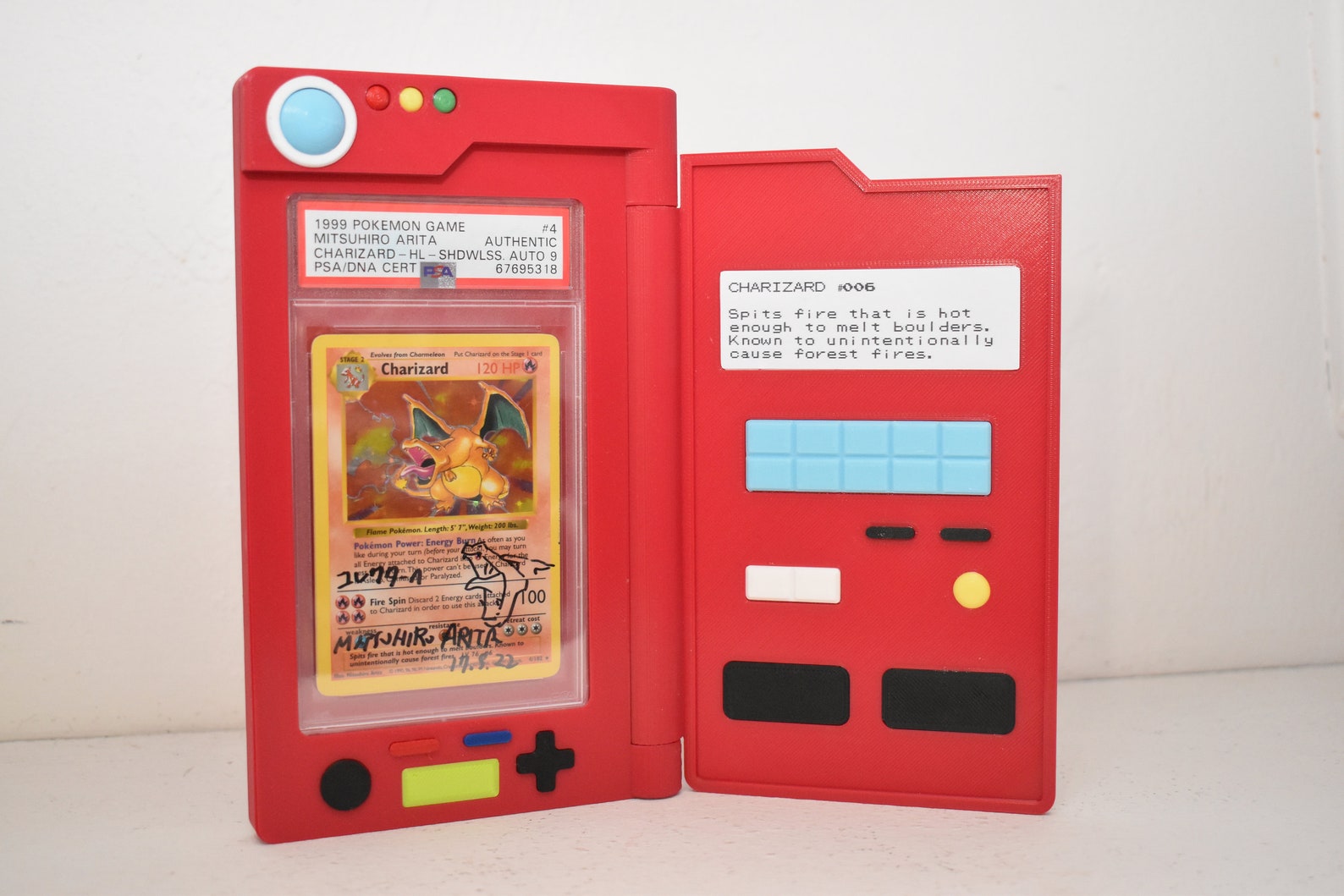 3D Printed Pokedex PSA, CGC or Beckett Slab Holder W/ Custom Sticker - Etsy
