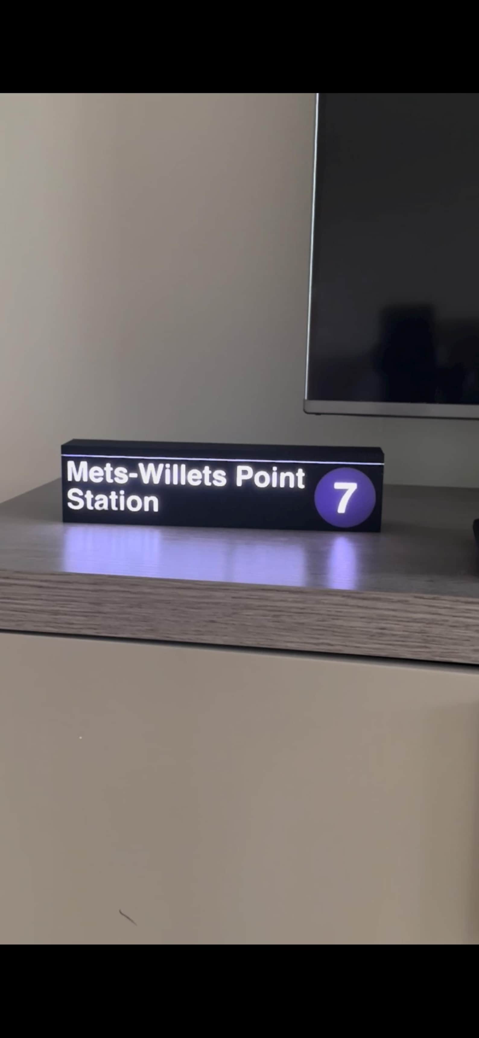 New York MTA Subway 7 Line Mets LED Lamp Control With Your Phone or ...