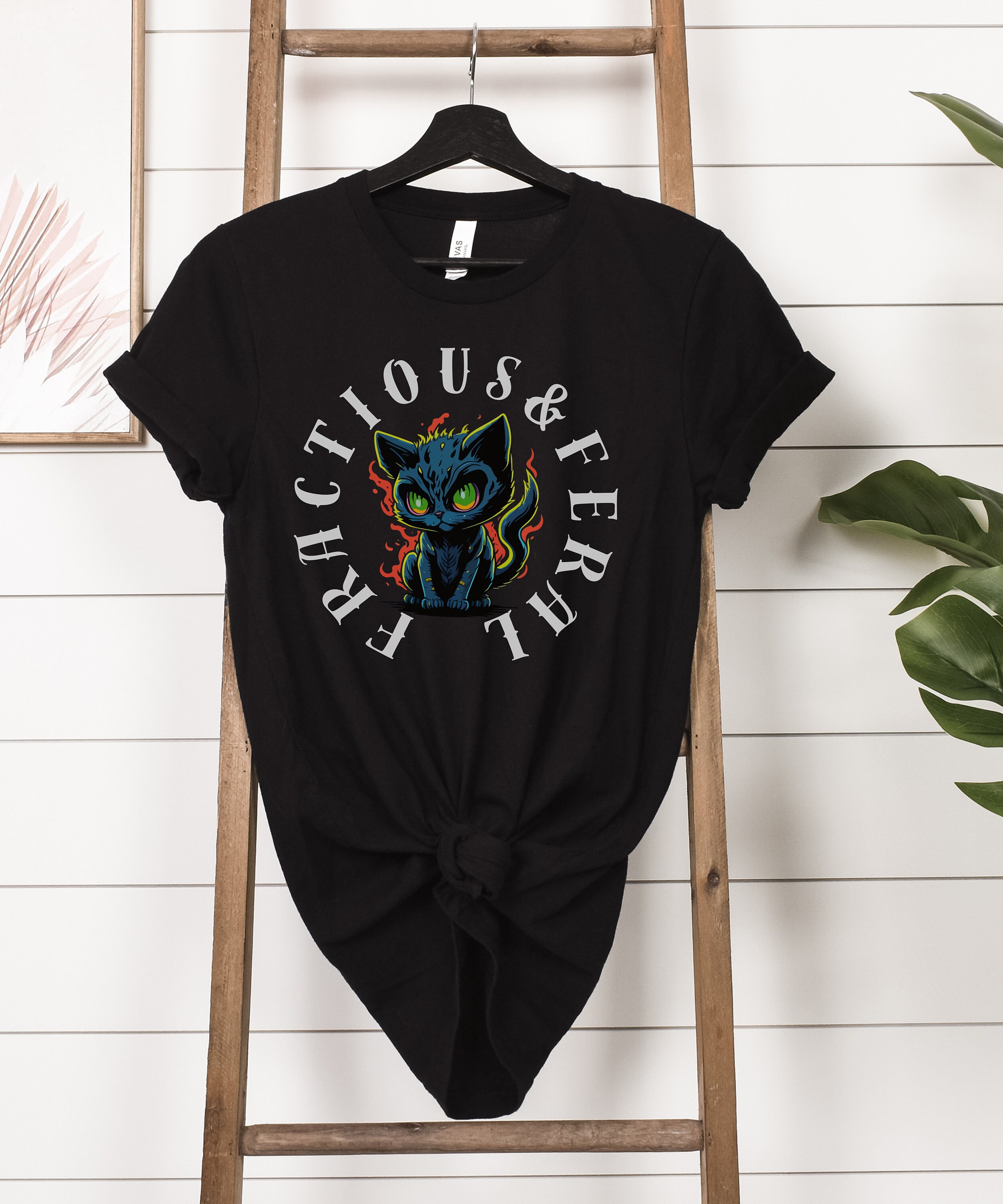 Fractious and Feral Tee, Feral Cat, Feeling Fractious, Snarky Cat Tee ...