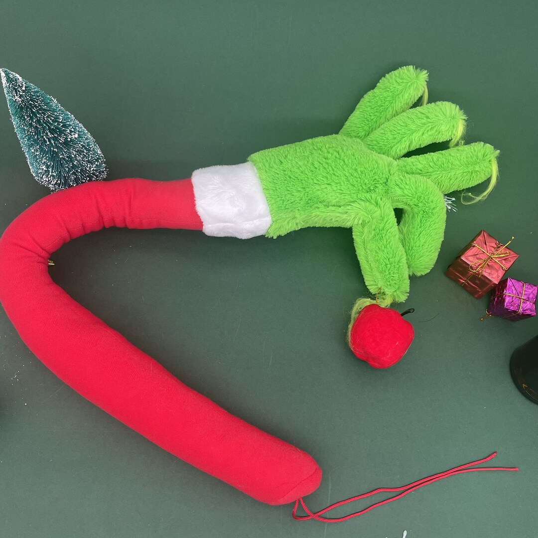 Christmas Green Monster Furry Hand Ornament 29.5wreath - Etsy