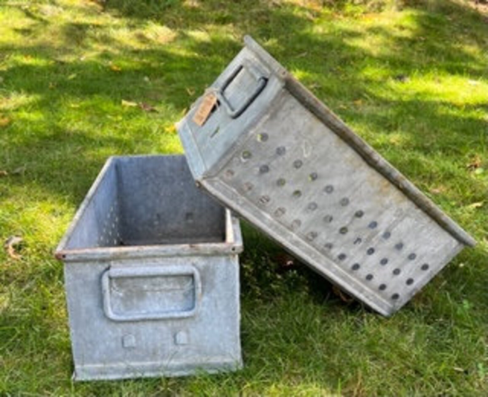 Rectangular Galvanized Metal Containers - Etsy