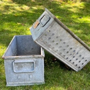 Rectangular Galvanized Metal Containers - Etsy