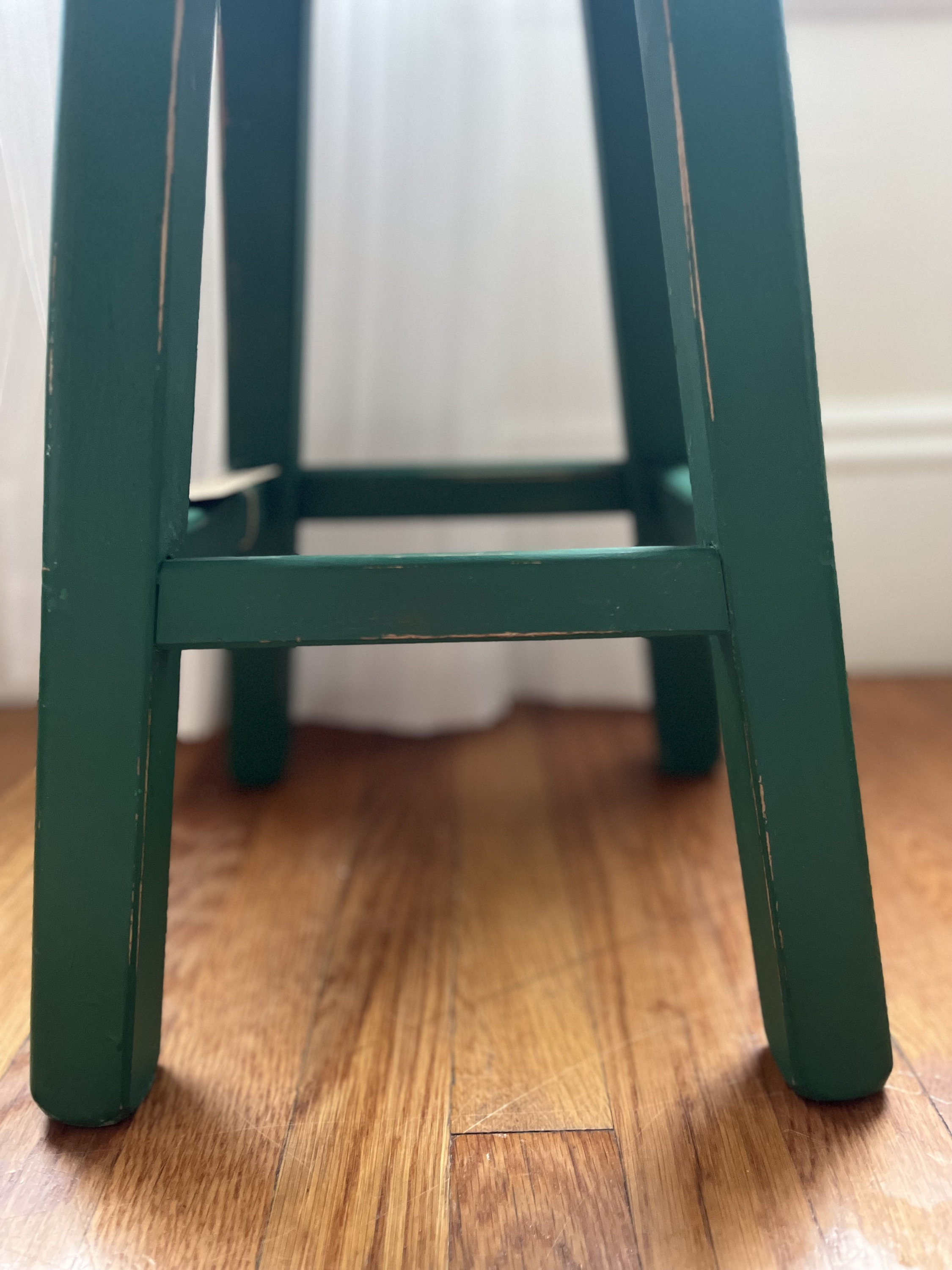 Green Striped Stool Repurposed - Etsy