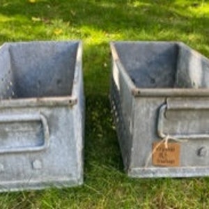 Rectangular Galvanized Metal Containers - Etsy