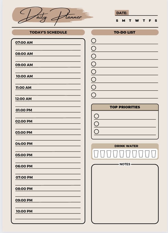 Digital Daily Planner With Todolist Scheduler Notes and - Etsy