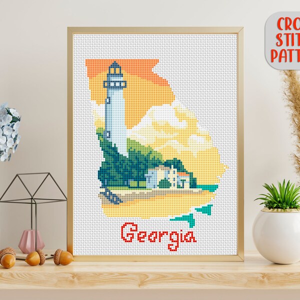 State Cross Stitch - Etsy