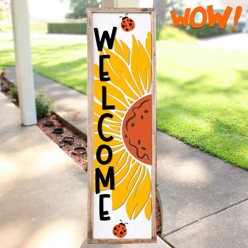 Sunflower Porch Sign - Etsy