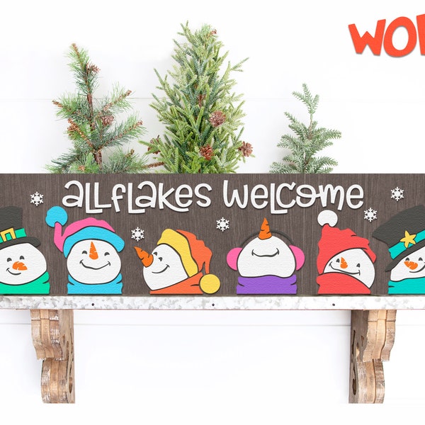 All Flakes Welcome Sign Svg - Etsy