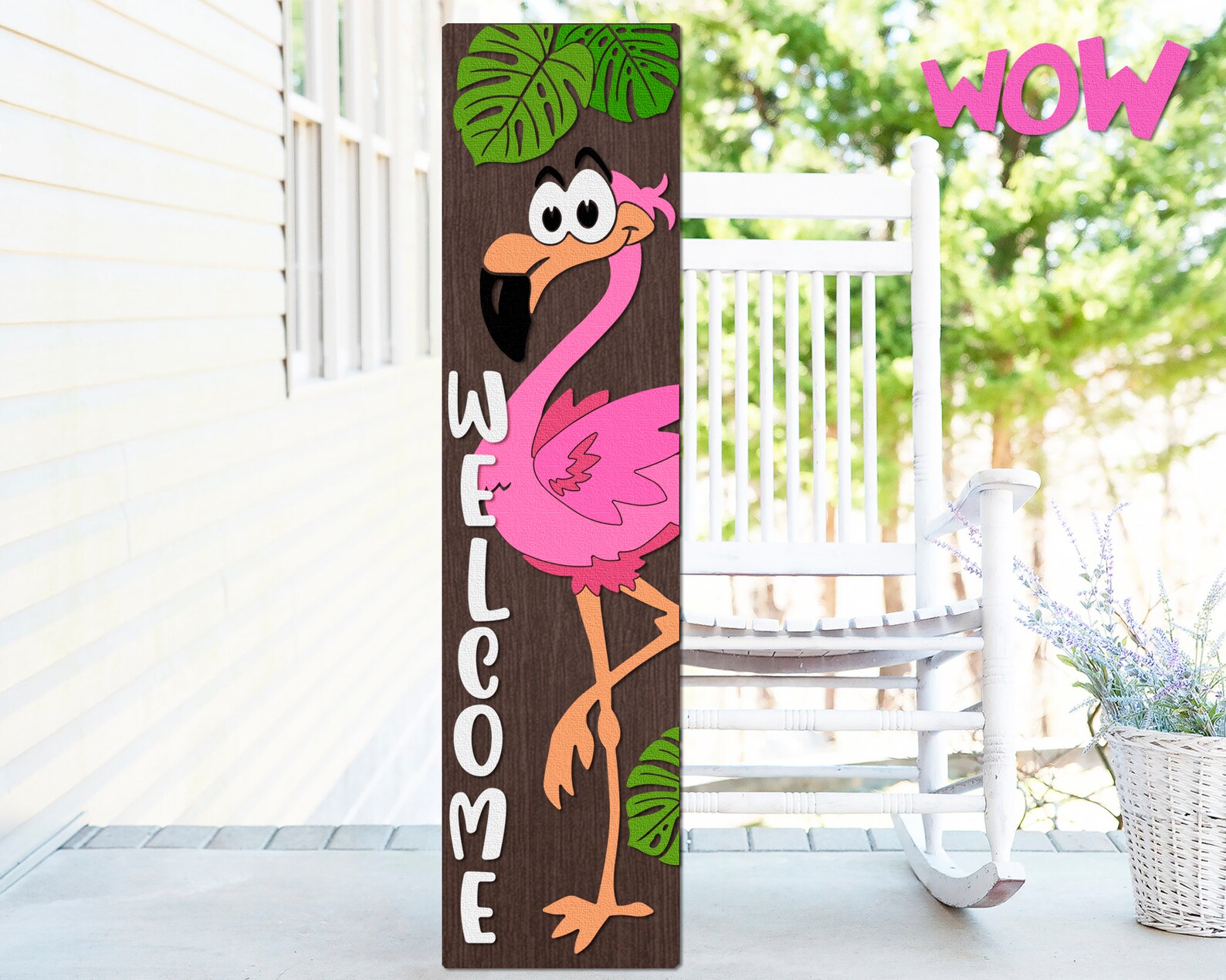 Flamingo Welcome SVG Layered Porch Sign Cut File Summer - Etsy