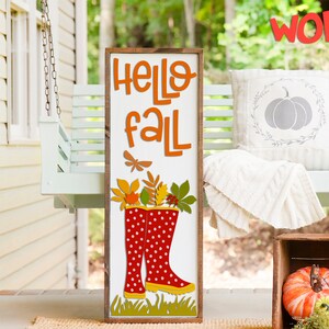 Fall Porch Signs SVG Bundle, Autumn Porch Sign DXF, Layered Fall Leaner ...