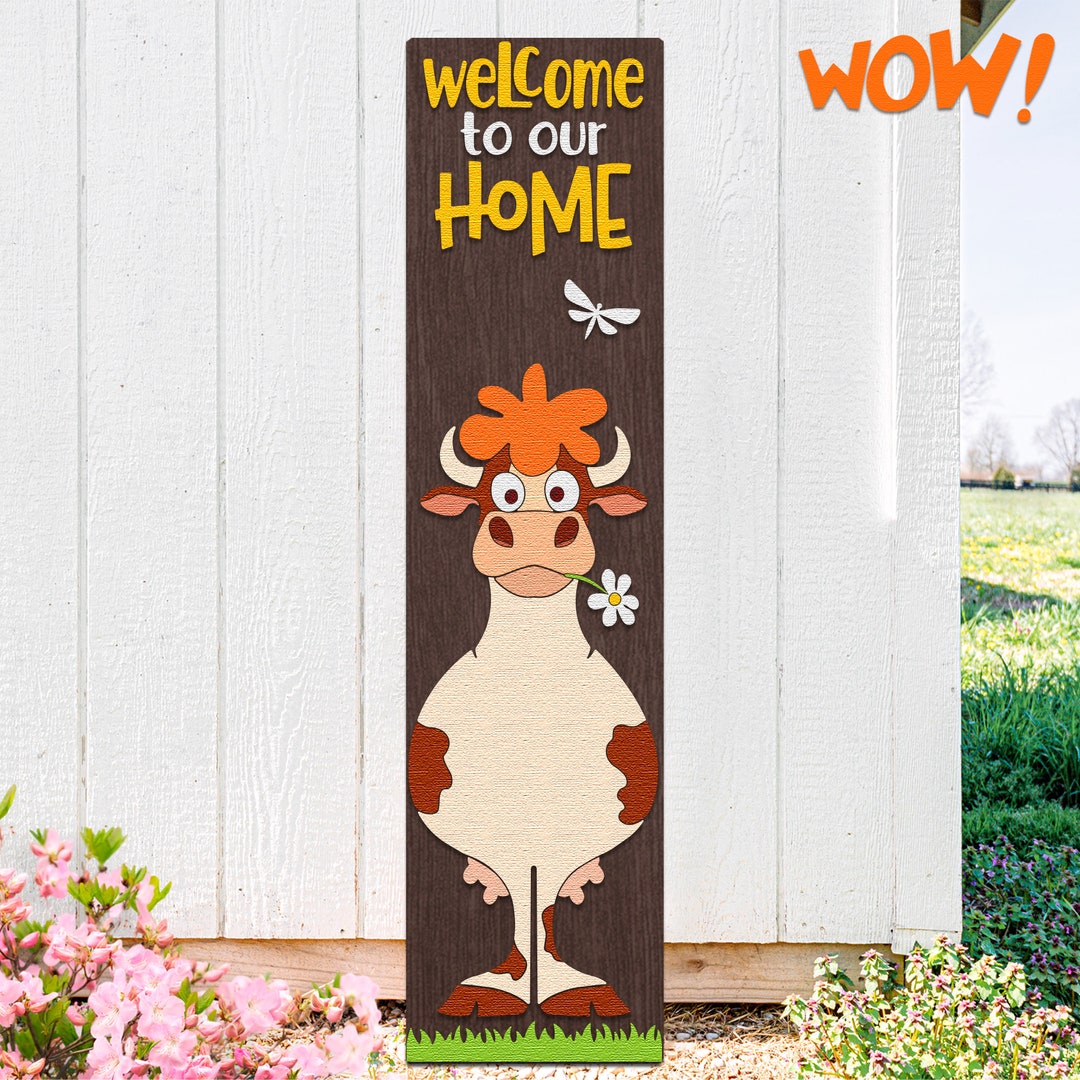 Welcome to Our Home SVG, Layered Farm Porch Sign Cut File, Farmhouse ...