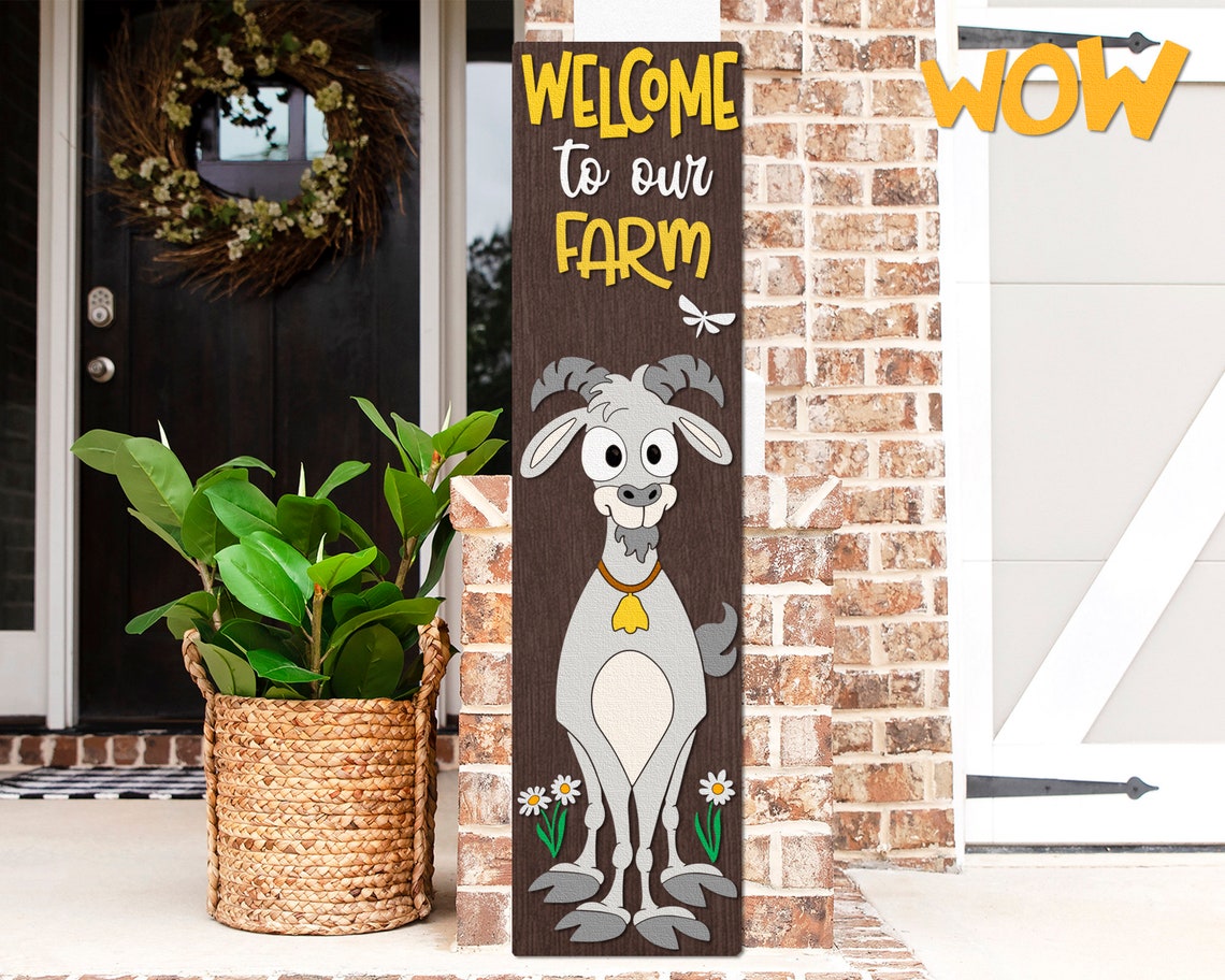 Welcome to Our Farm SVG Layered Porch Sign Cut File - Etsy