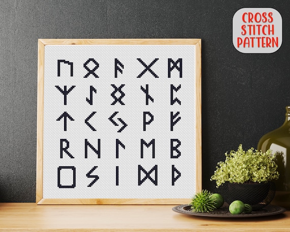 Viking Runes Cross Stitch Runic Alphabet PDF Pattern - Etsy