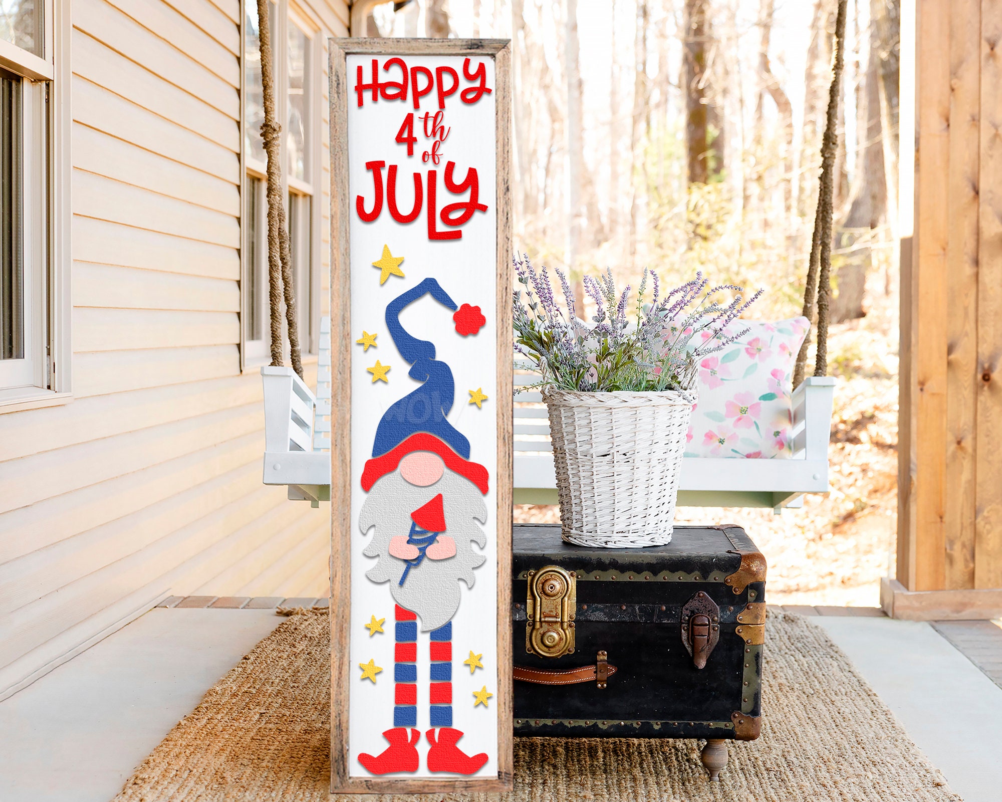 Independence Day Signs SVG Bundle Gnomes Porch Boards Cut - Etsy