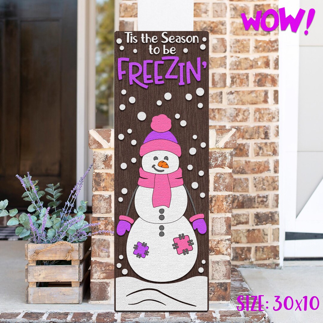 Tis the Season to Be Freezin SVG, Christmas Porch Sign Cut File ...