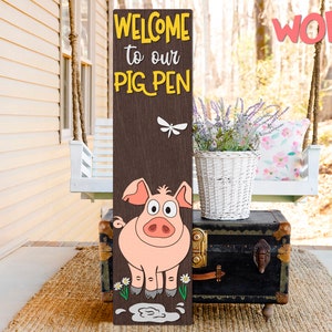 Welcome to Our Pig Pen SVG Layered Porch Sign Cut File - Etsy