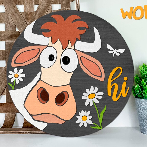 Cow Sign - Etsy