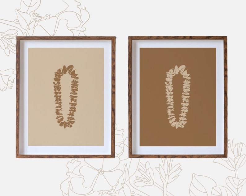 Hawaiian Lei Art Print Set 2 DIGITAL DOWNLOAD - Etsy