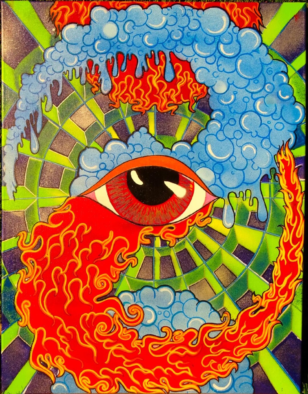 Tableau - Water Vs Fire - Etsy