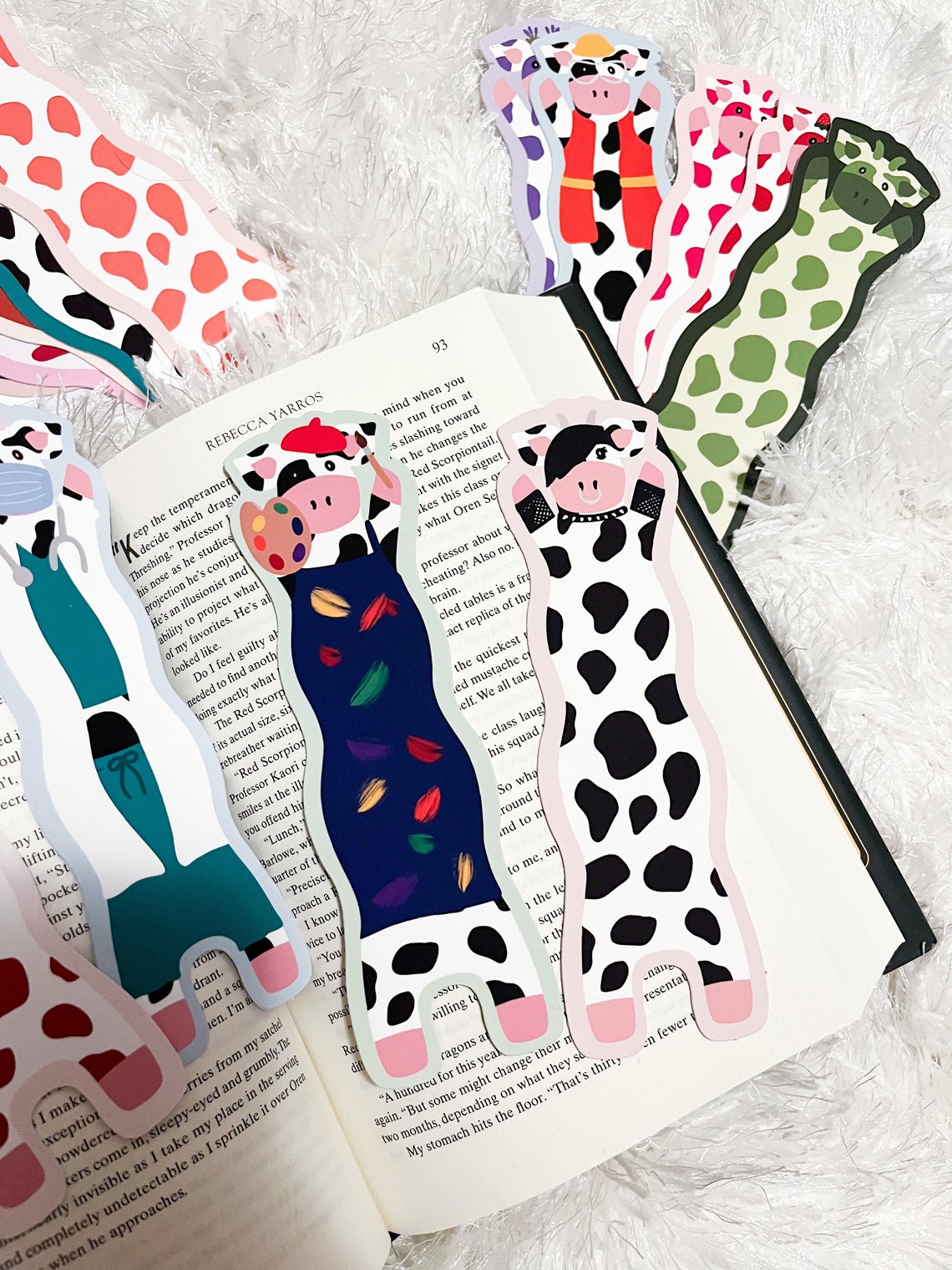 Wavy Cow Bookmarks - Etsy