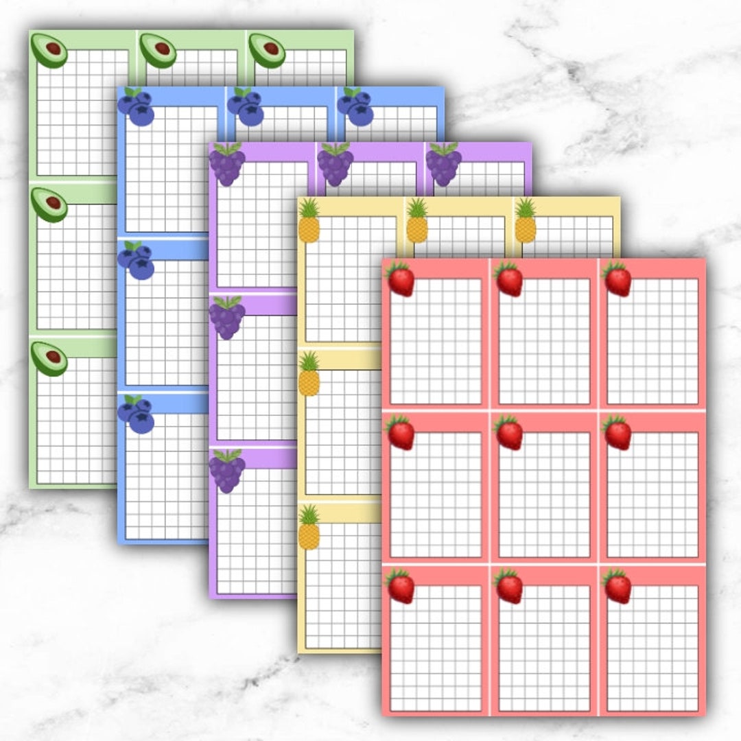 Fruit Notepad-memopad/printable Note Paper/ Digital Download/ - Etsy