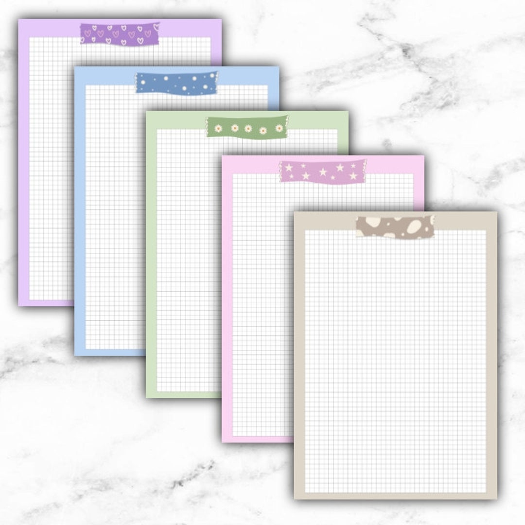 Tape Pastel Note Paper/printable Note Paper/ Digital Download/ - Etsy