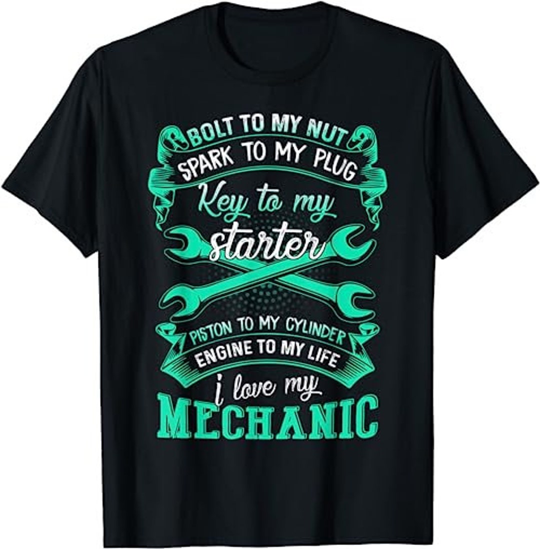 Mechanics Wife Shirt Girlfriend Auto Love Mechanic Gift - Etsy