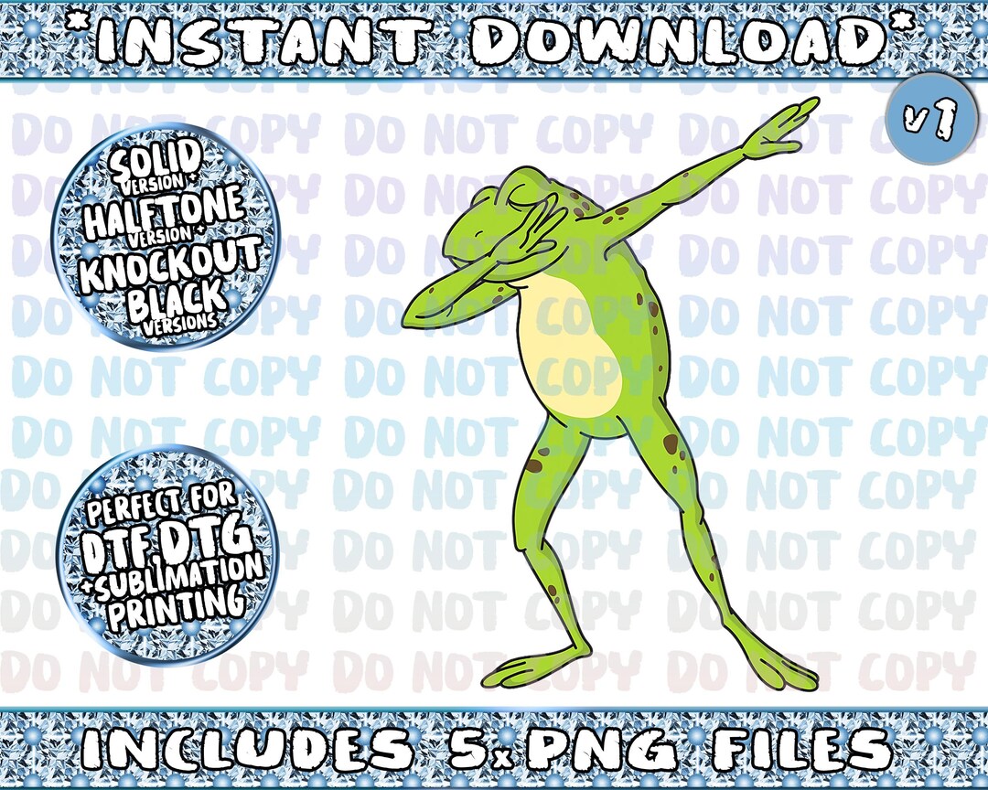 Dabbing Frog for Kids-boys & Girls Funny Animal Dance Gift Png Bundle ...