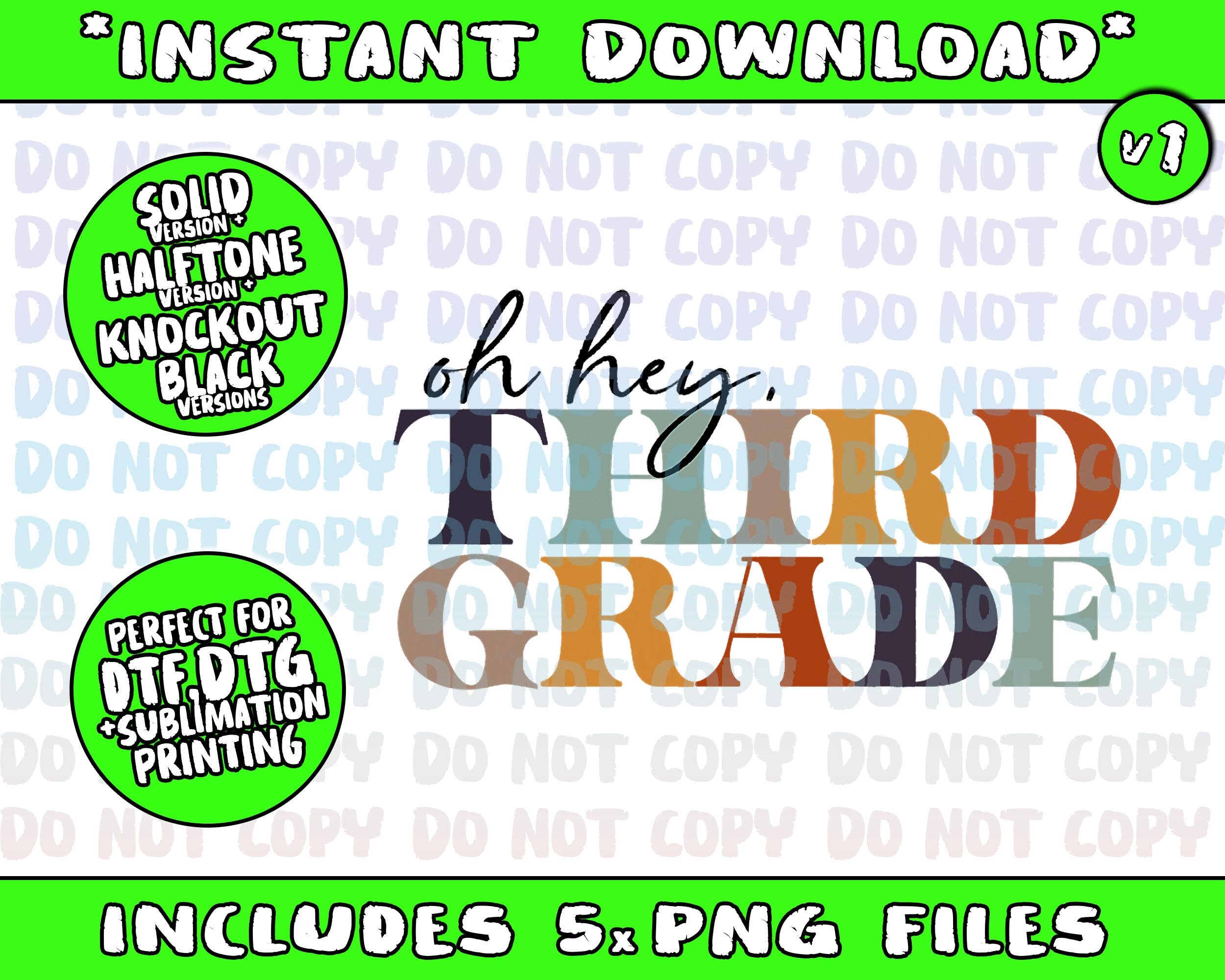 Oh Hey Third Grade Back to School for Teachers and Students - Etsy