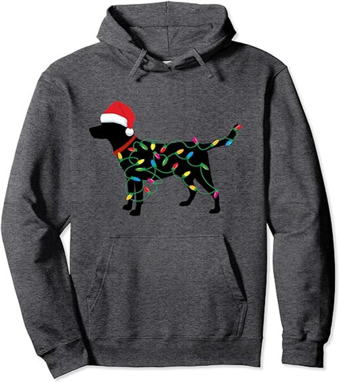 Christmas Labrador Retriever in Santa Hat Xmas Lights T-shirt ...