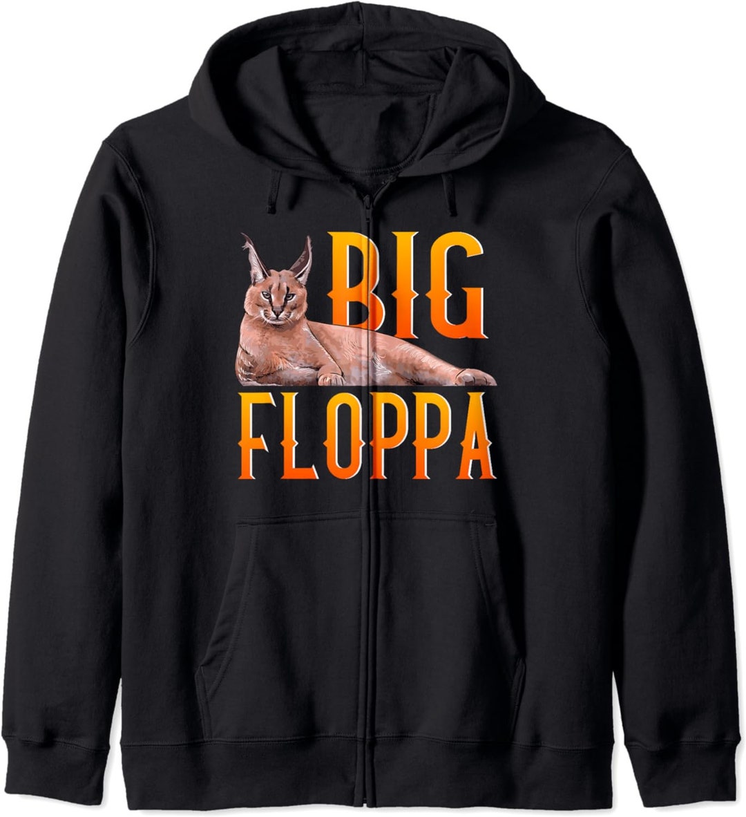 Big Floppa Meme Cute Caracal Cat Zip Hoodie T-shirt - Etsy