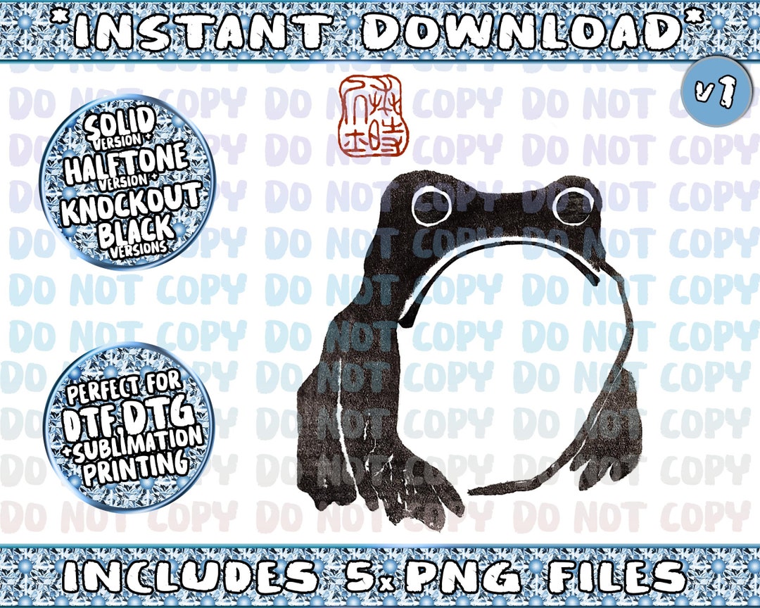 Cute Cottagecore Frog Grumpy Japanese Frog Png Bundle, Trending Png ...