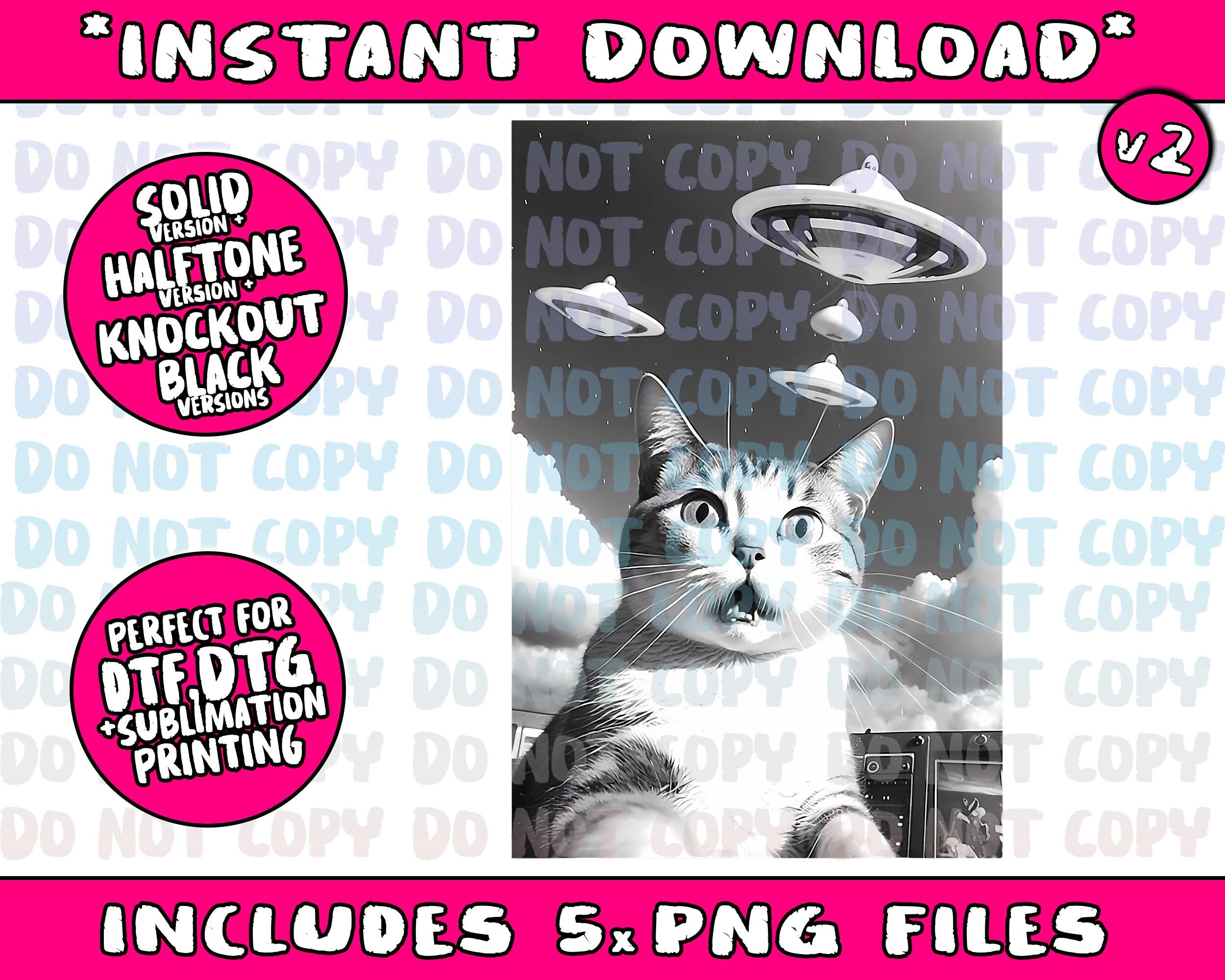 Flying Saucer Selfie Cat UFO Cat Shirts for Men Png Bundle - Etsy