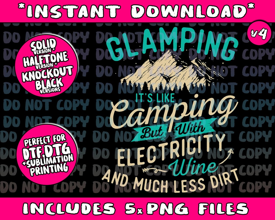 Glamping Definition Glamper Glamorous Camping Camper Png - Etsy