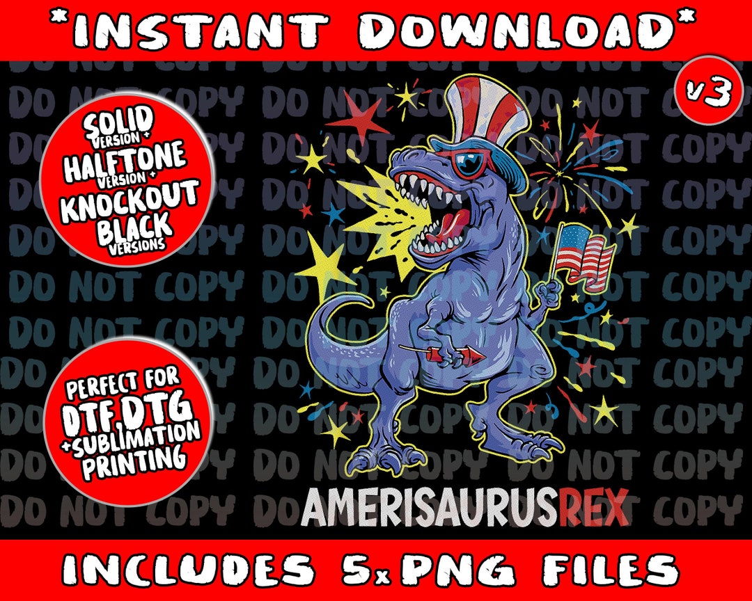 American Flag 4th of July T Rex Dinosaur Amerisaurus Rex Boy - Etsy