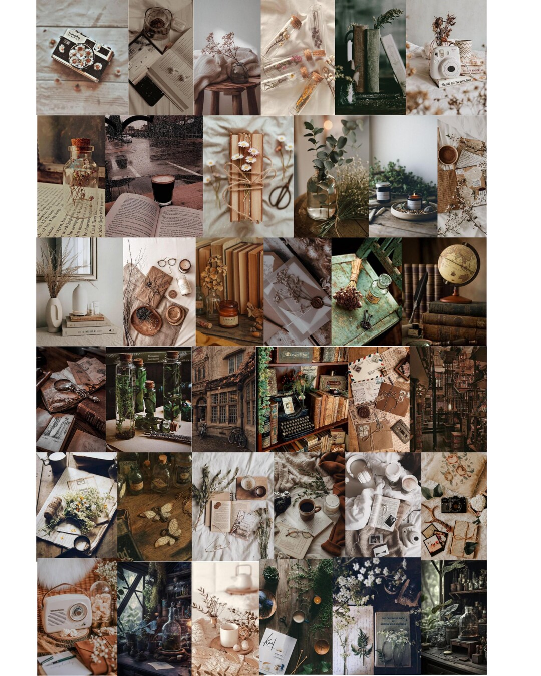 36 Pcs Neutral Collage Kit Aesthetic Vintage Photo Wall - Etsy