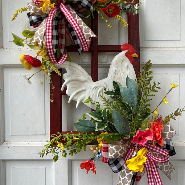 Window Frame With Wreath - Etsy