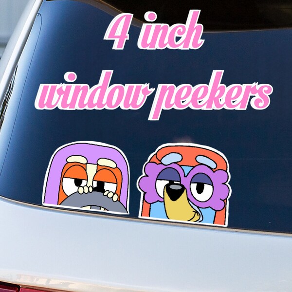 Bluey Peeker Car Decal - Etsy