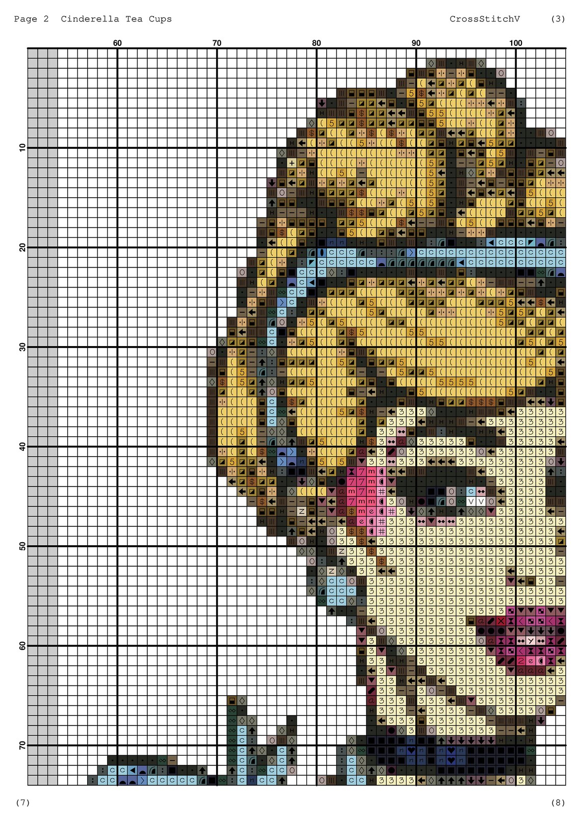 Cinderella Cross Stitch Pattern / Cartoon Cross Stitch Pattern - Etsy