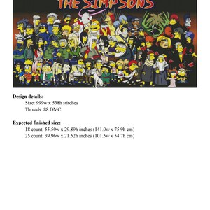 Simpsons Cross Stitch Pattern / Homer Cross Stitch Pattern / - Etsy