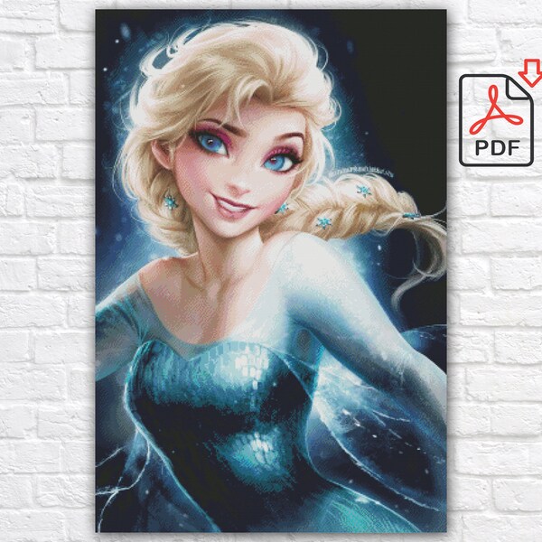 Elsa Cross Stitch - Etsy