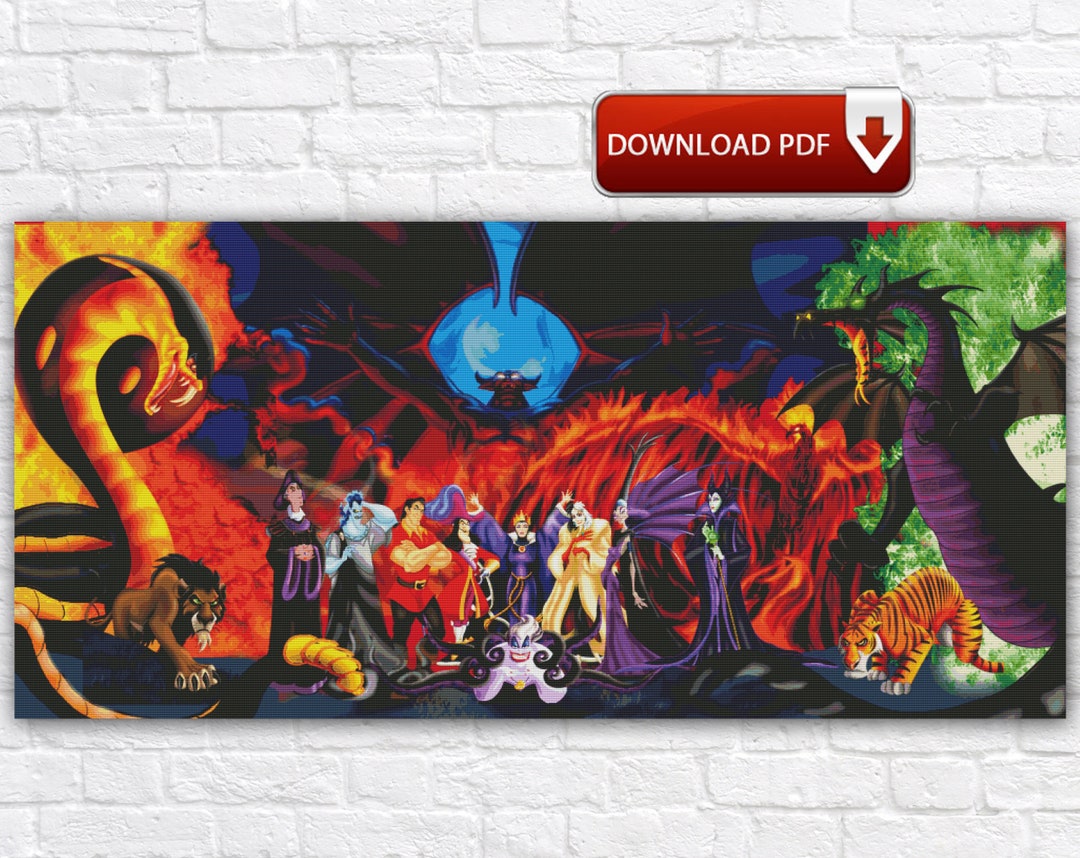 Villains Cross Stitch Pattern / Cartoon Villains Cross Stitch - Etsy Canada