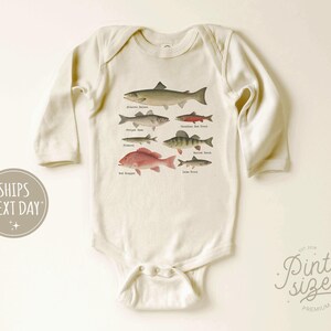 North American Fish Onesie® - Fish Species Baby Onesie® - Summer Fish ...