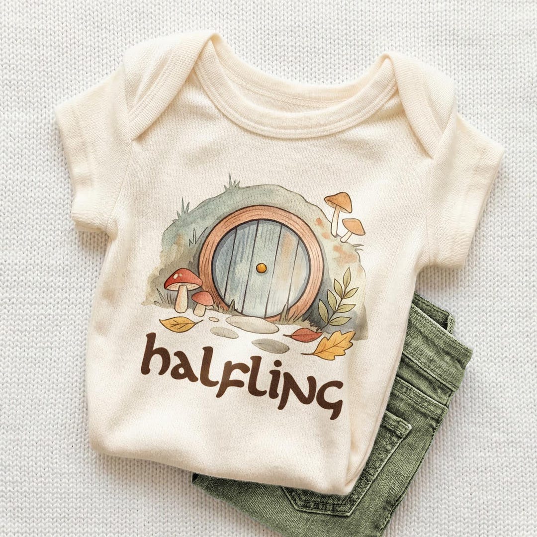 Halfling Baby Onesie - Cute Fantasy Hobbit Hole Bodysuit for Nerdy ...
