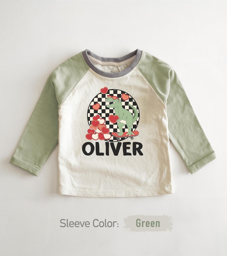 Personalized Dinosaur Baby Onesie® – Valentine's Day Bodysuit - Custom ...