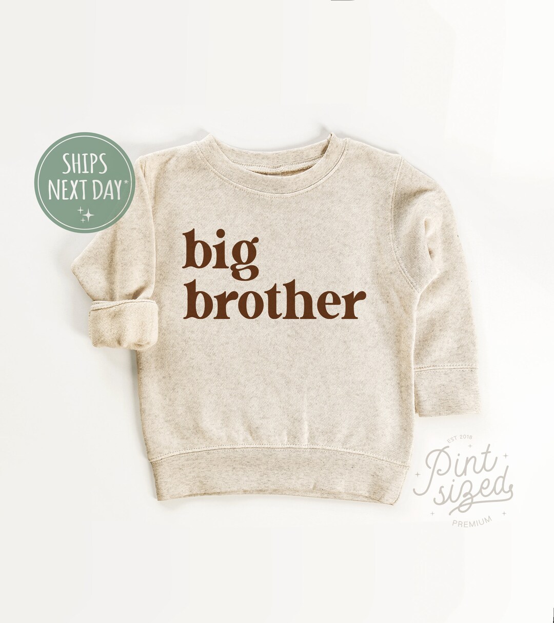 Big Brother Toddler Sweatshirt Cute Retro Kids Pullover Natural Big ...