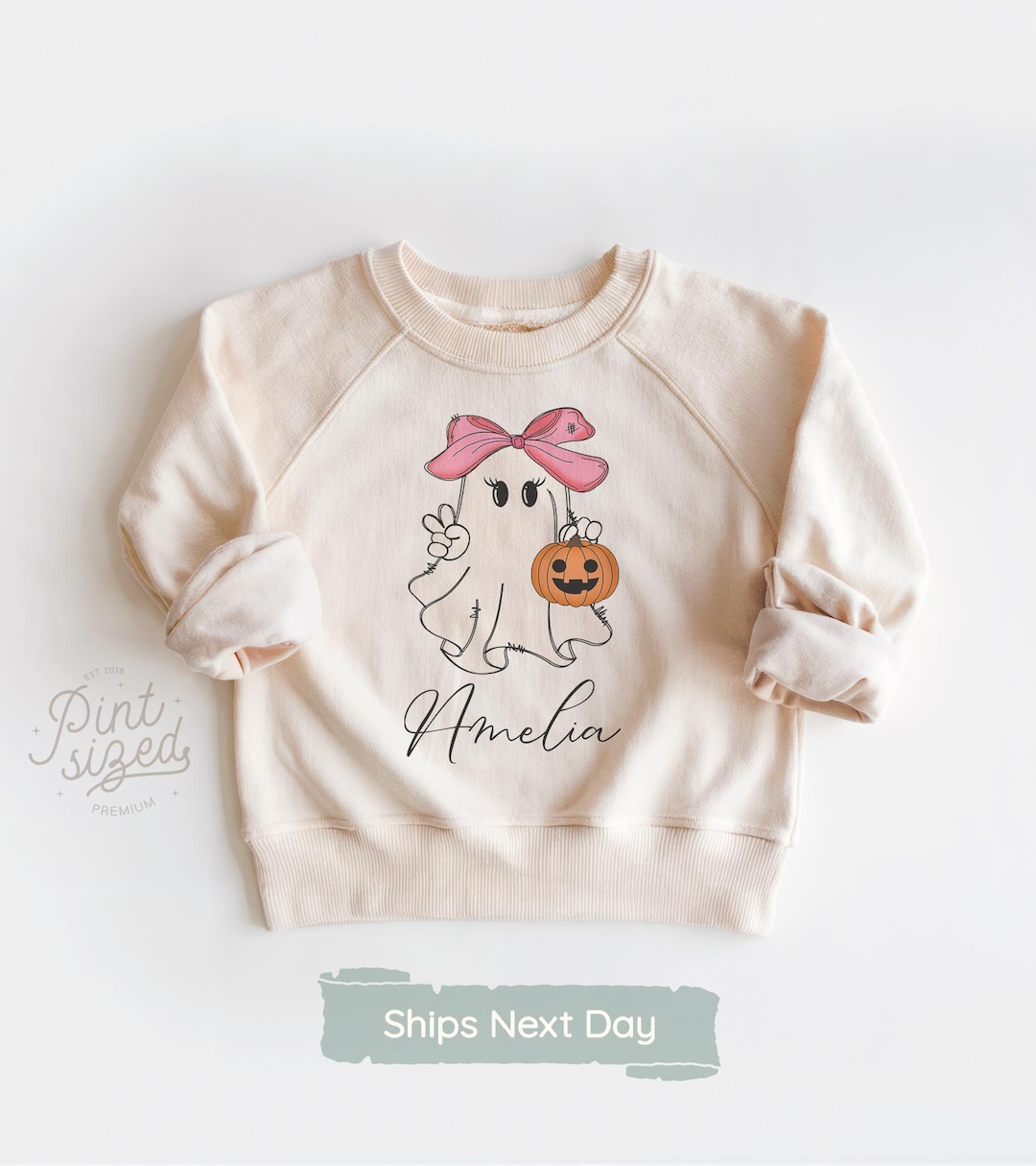 Personalized Girls Halloween Shirt - Girls Ghost Name Toddler Shirt ...