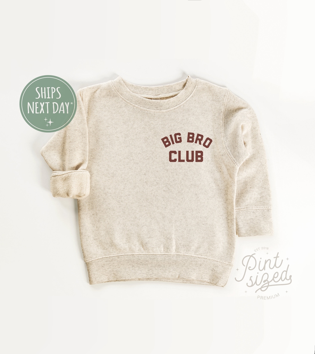 Big Bro Toddler Sweatshirt Big Bro Club Toddler Pullover Cute Vintage ...