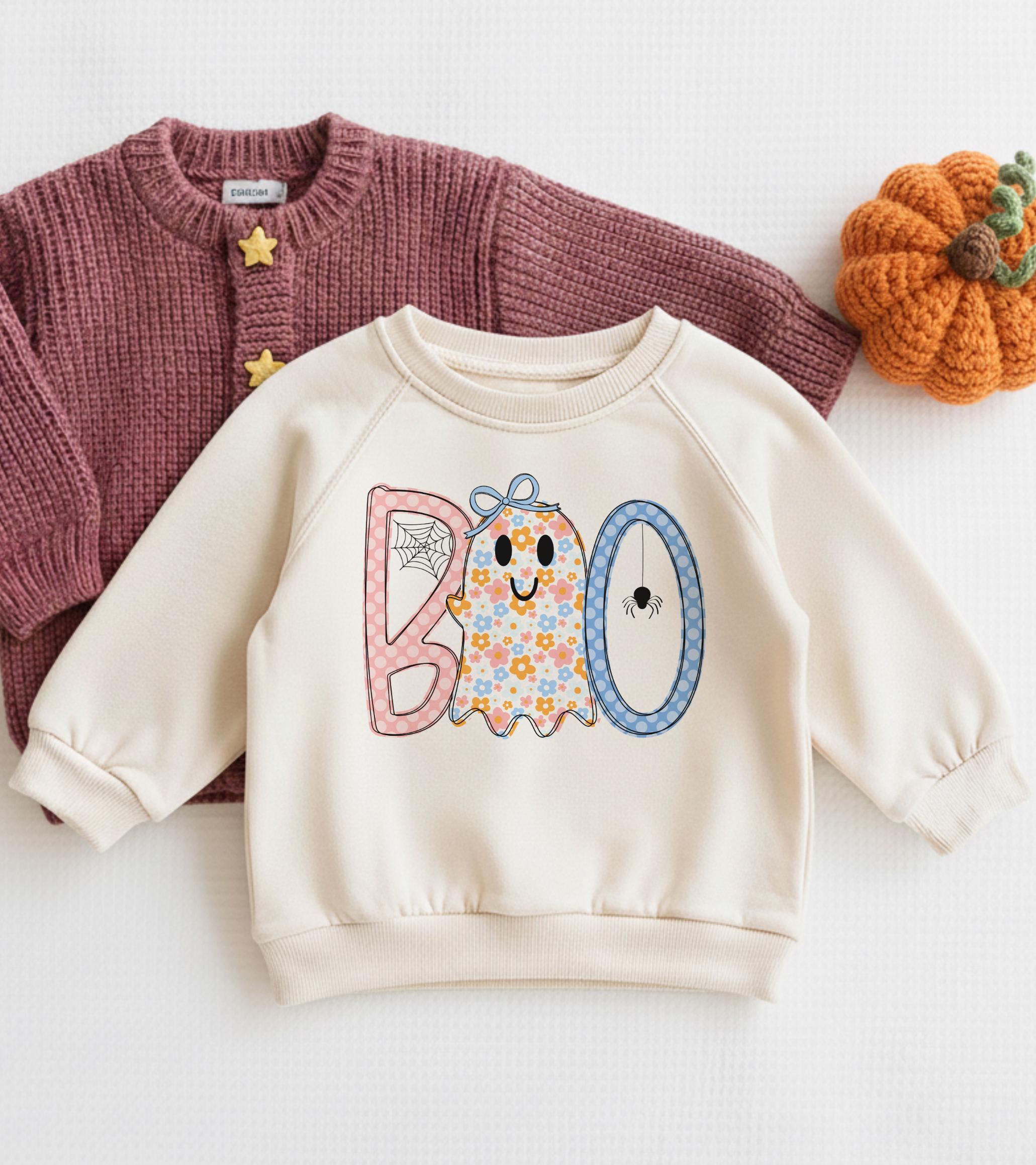 Boo Girls Toddler Shirt - Cute Girls Halloween Kids Tee - Boho Ghost ...
