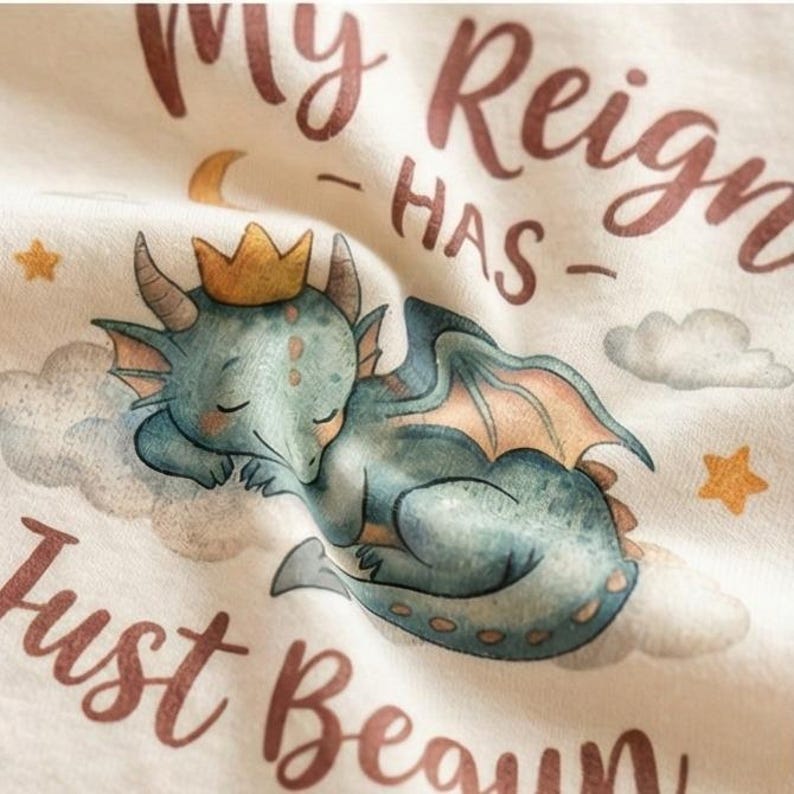 My Reign Has Just Begun Baby Onesie - Cute Dragon Newborn Bodysuit - Etsy